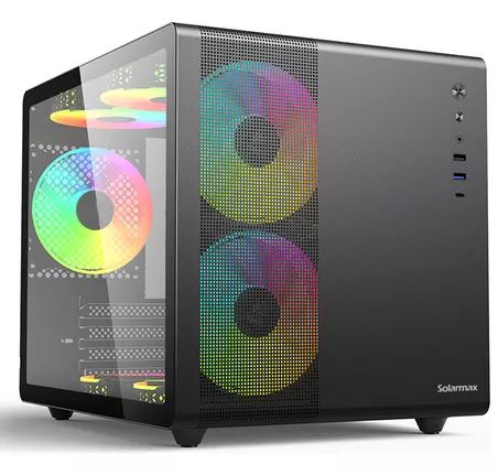GABINETE SOLARMAX CM-B300 CUBO 3 FAN ARGB